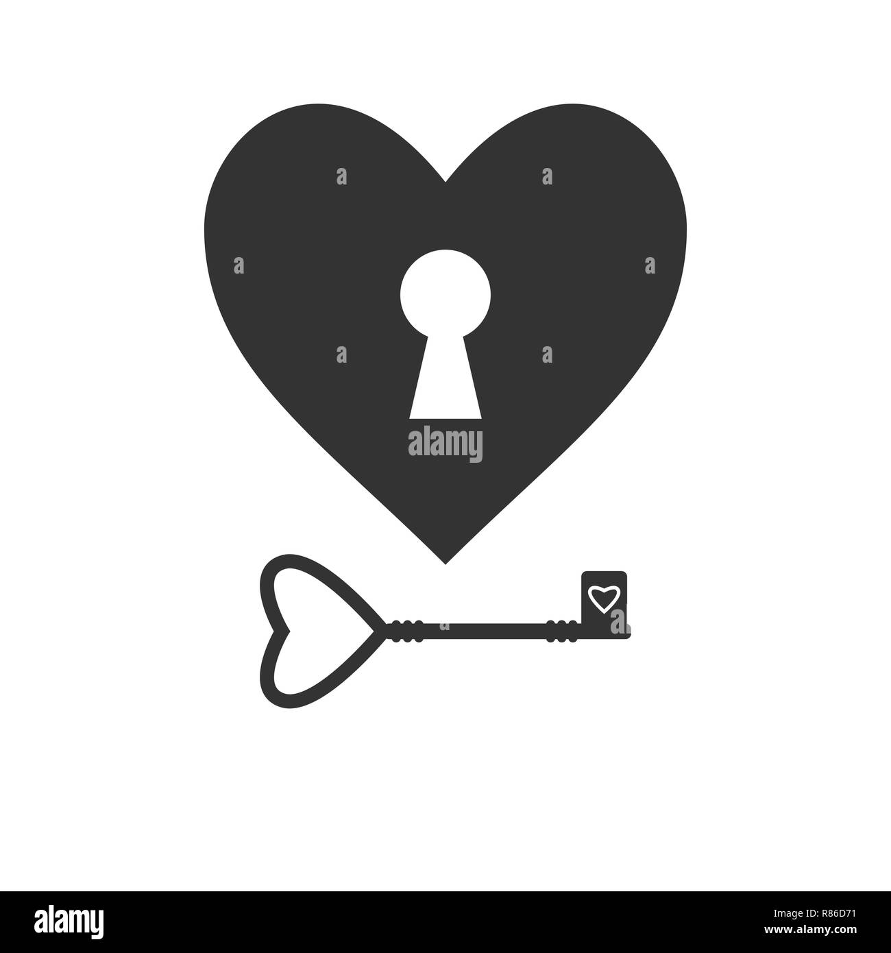 Heart padlock icon Stock Vector Images - Alamy