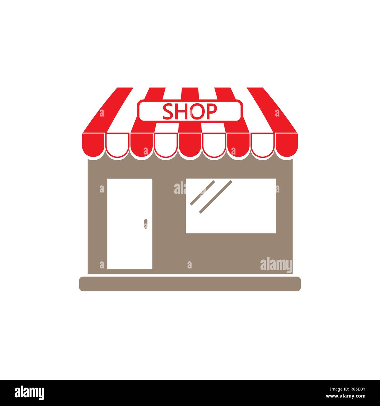 Commerce, shop, store icon. Vector illustration. Building Stock Vector ...
