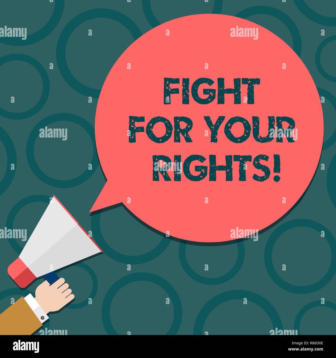 Text sign showing Fight For Your Rights. Conceptual photo Make justice ...