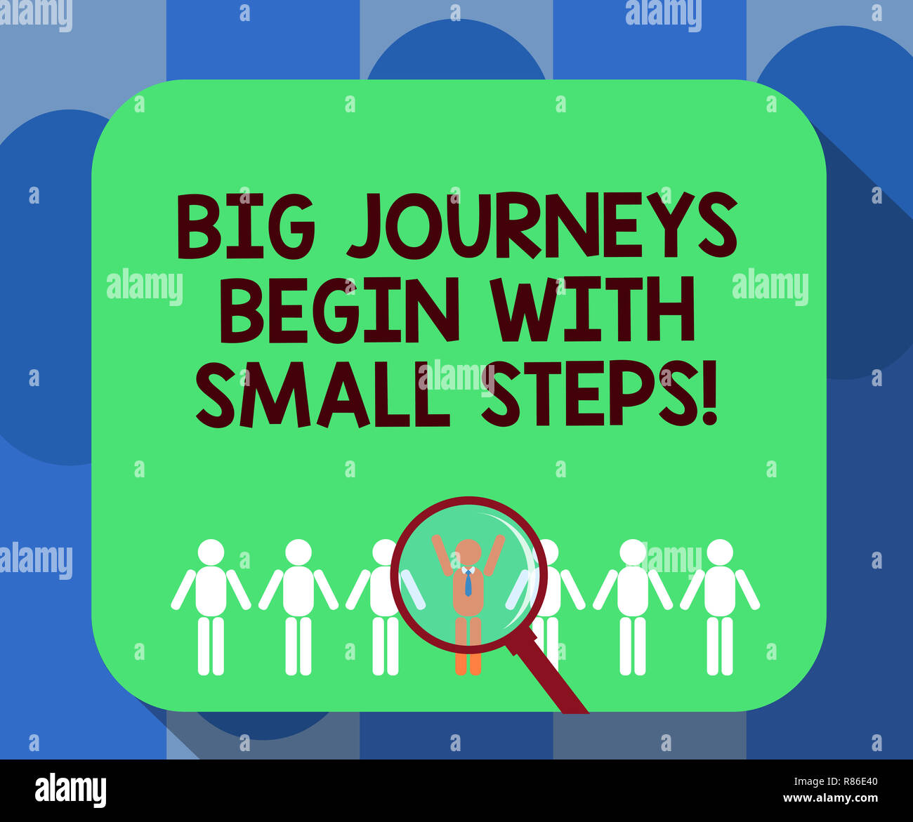 Handwriting text writing Big Journeys Begin With Small Steps. Concept ...
