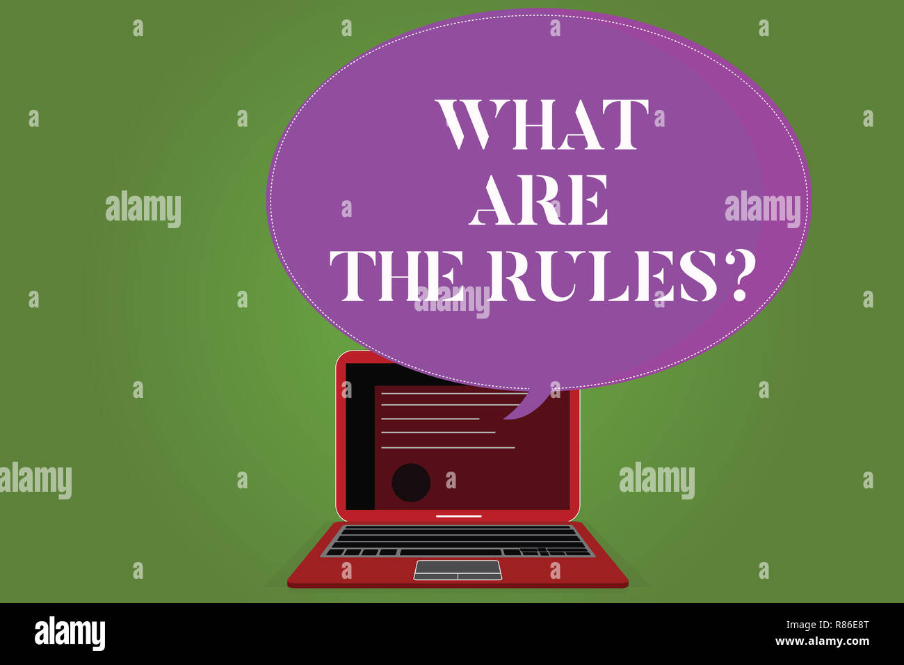 Word writing text What Are The Rulesquestion. Business concept for Set ...