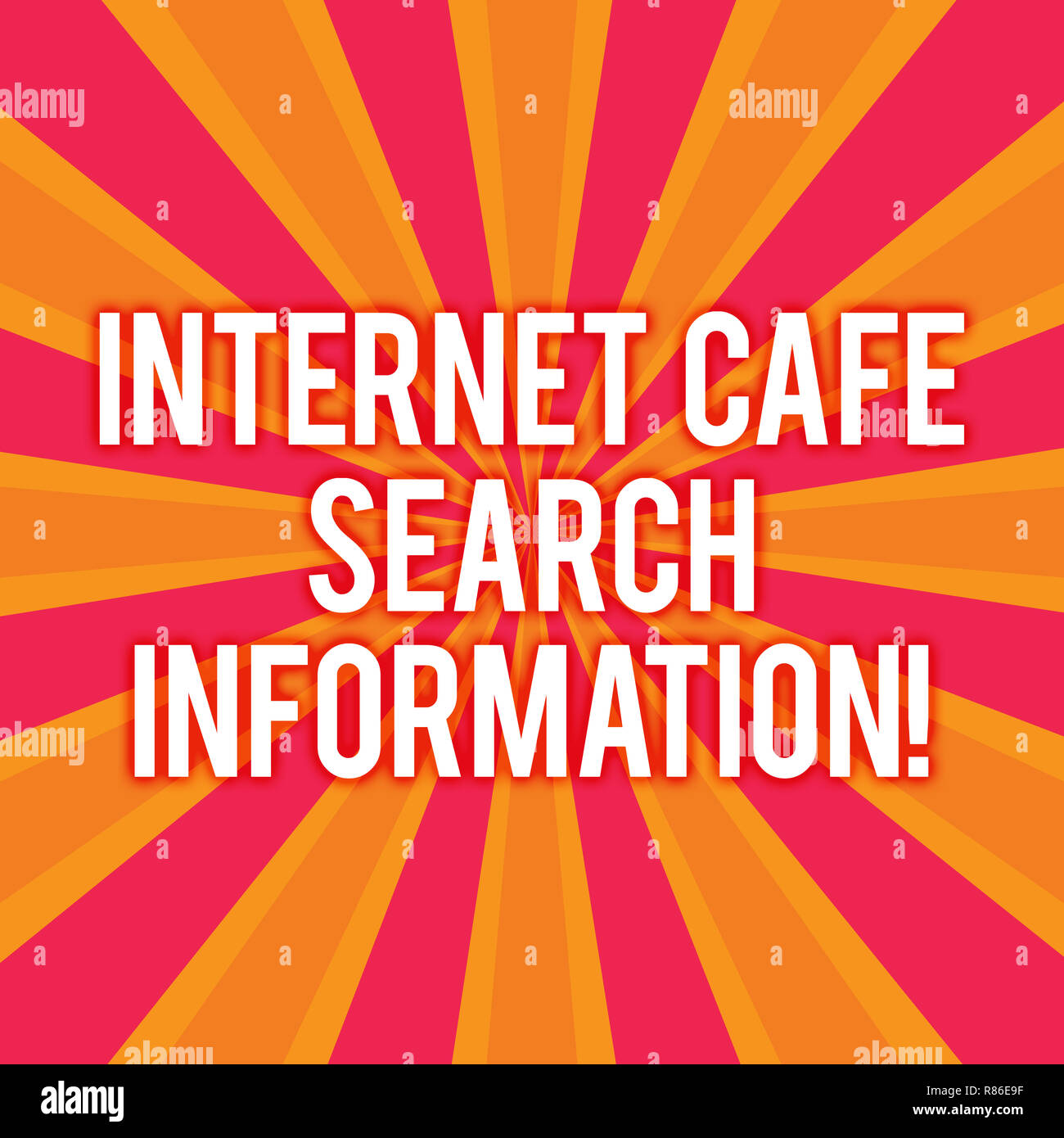 Text sign showing Internet Cafe Search Information. Conceptual photo Online researching browsing ...