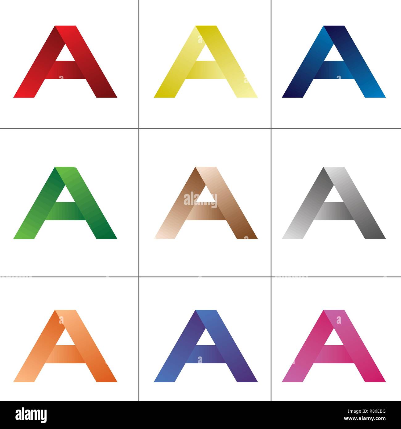 Icon Letter A Stock Vector Image & Art - Alamy