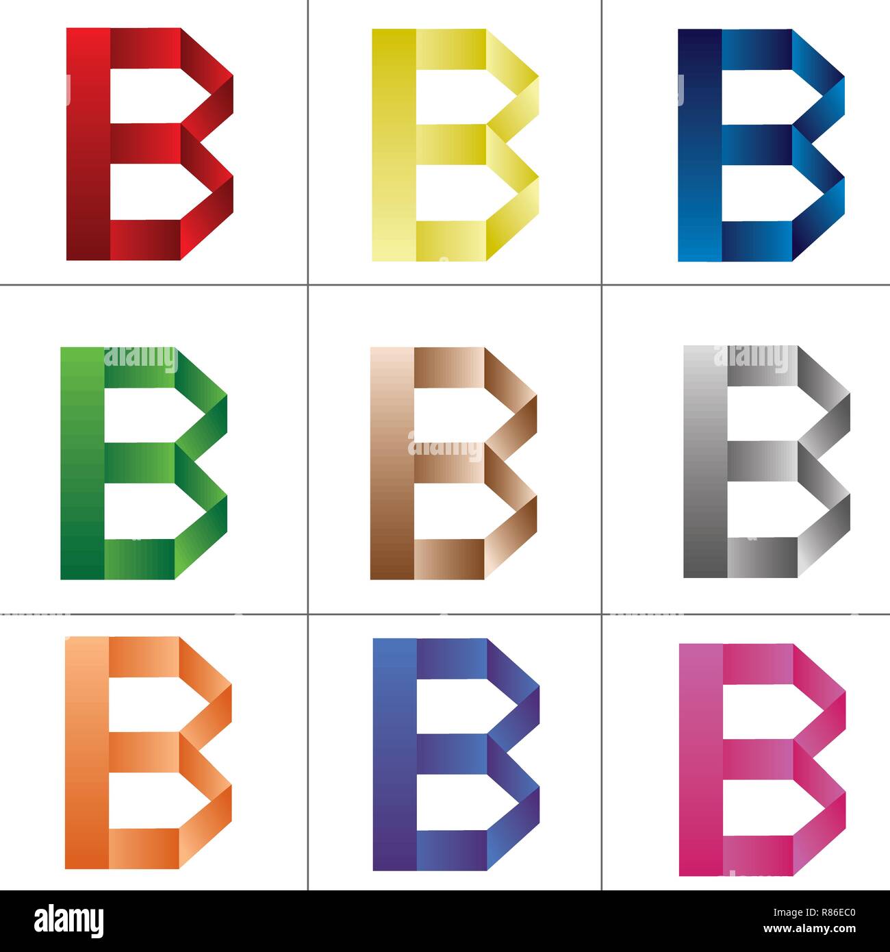 Letter number triangle geometric Stock Vector Images - Alamy