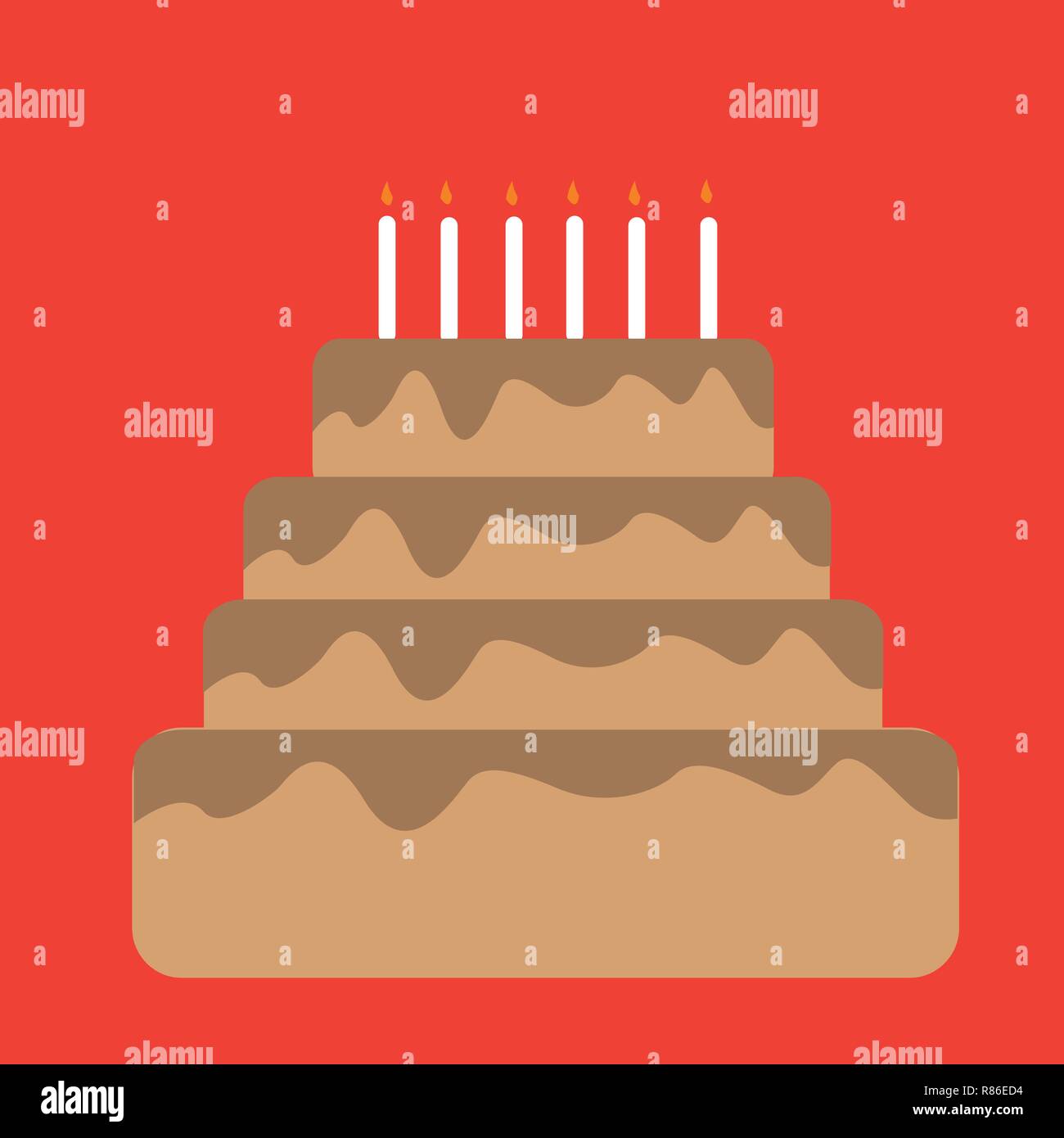Birthday cake illustration Stock Vector Image & Art - Alamy