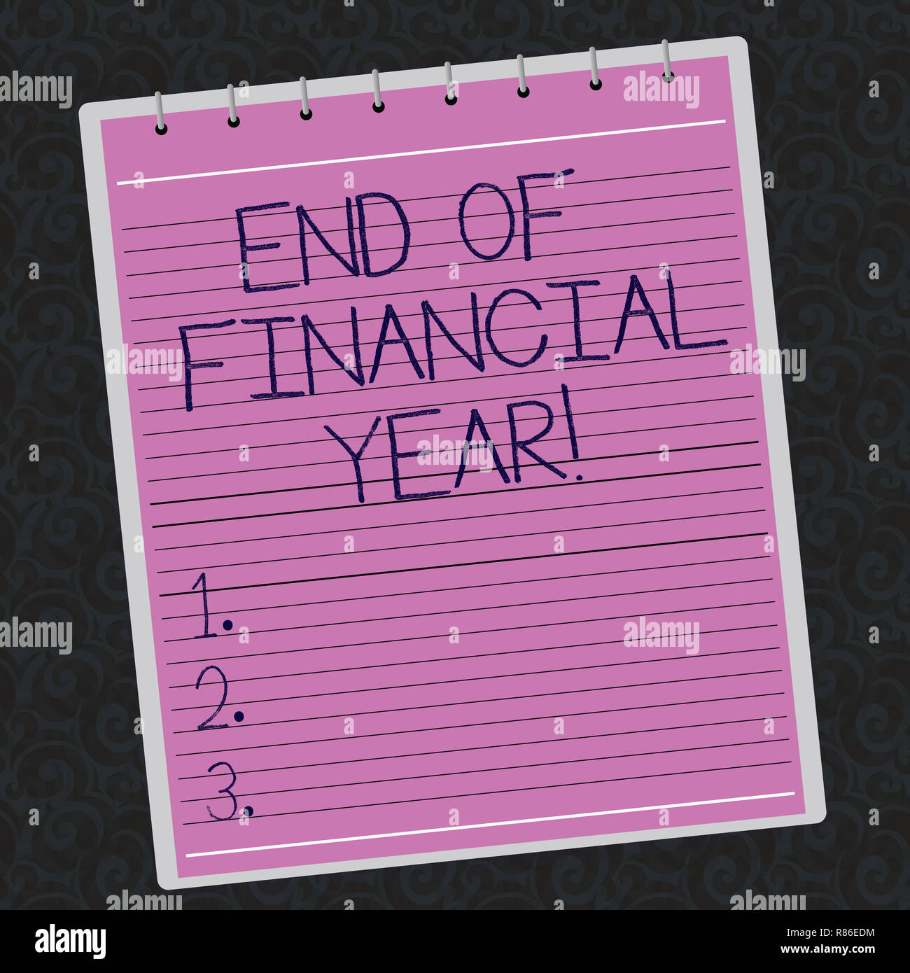 Conceptual hand writing showing End Of Financial Year. Business photo ...
