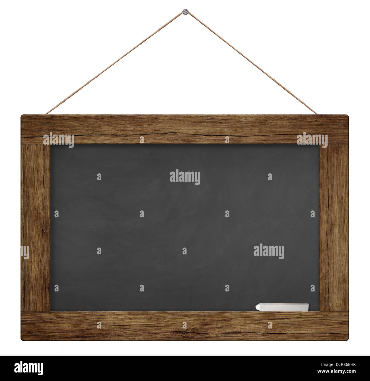 Blank slate blackboard isolated on white background Stock Photo - Alamy