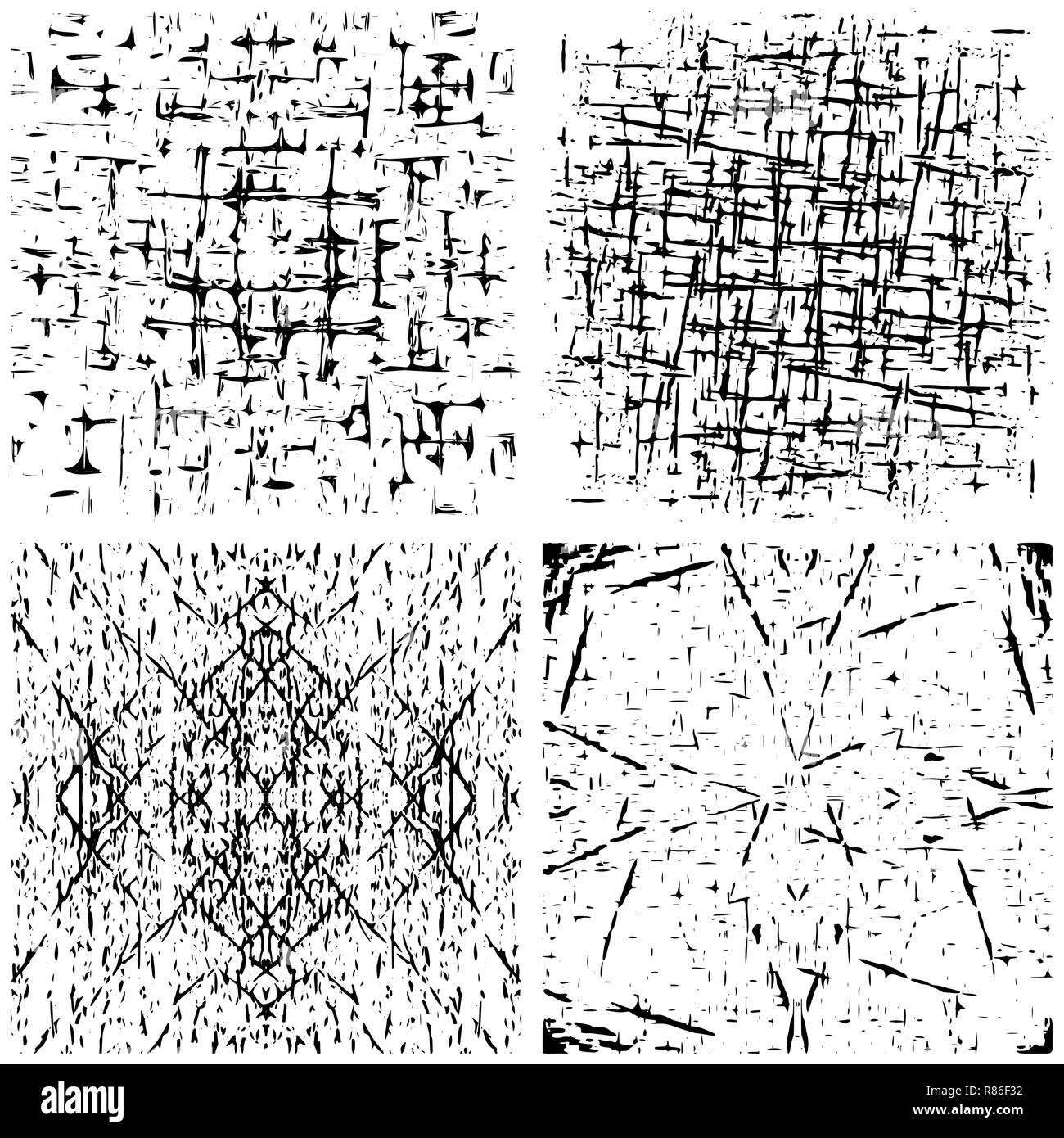 vector set of grunge distressed texture.Template background Stock ...