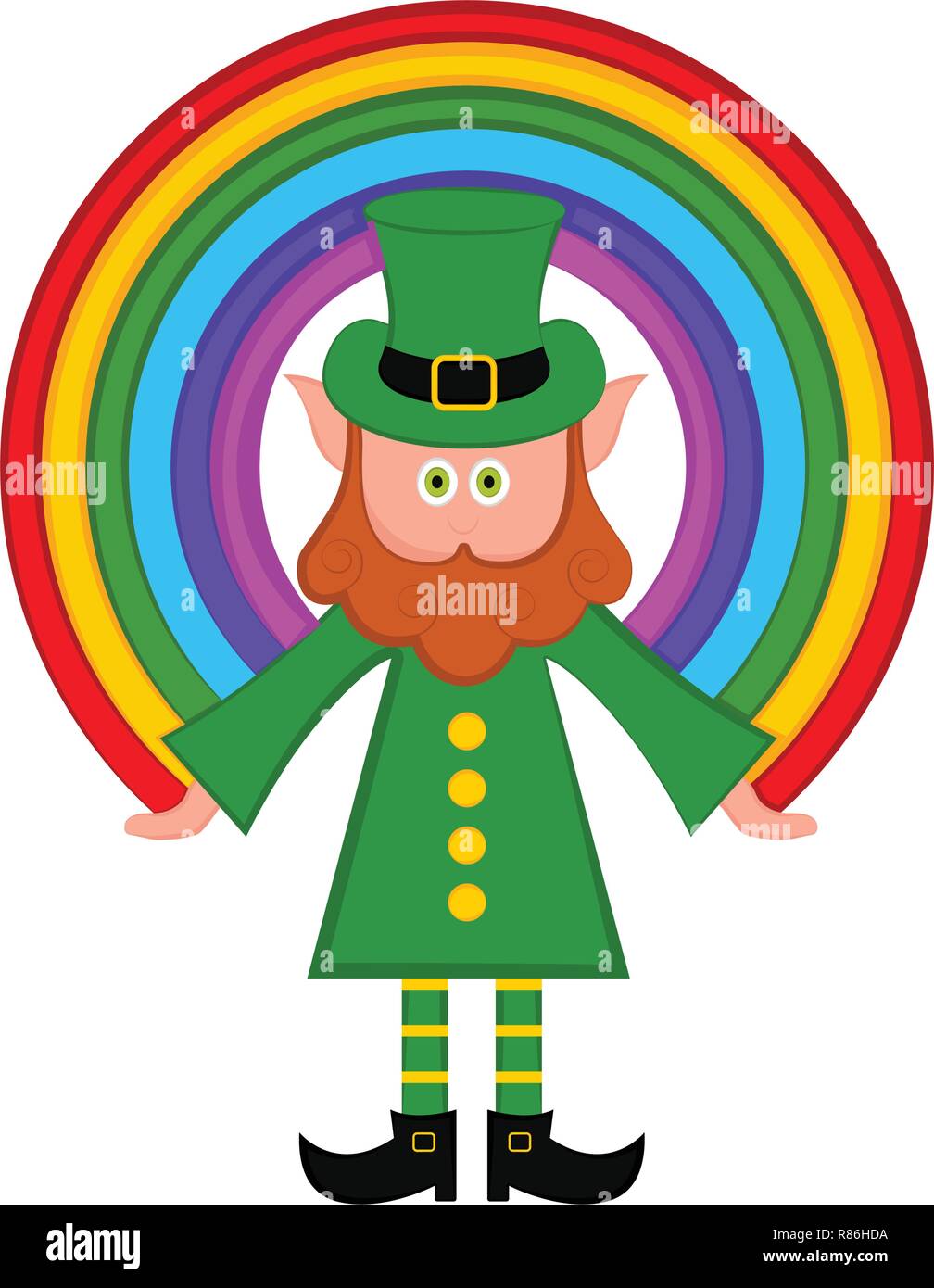 Irish elf with a rainbow Stock Vector Image & Art - Alamy