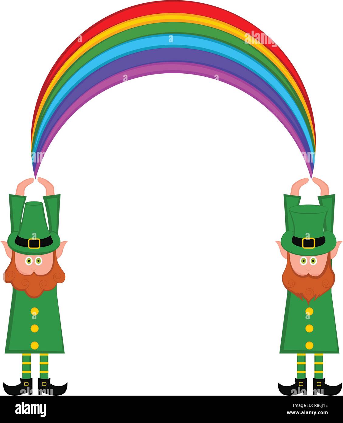 Irish elves witn a rainbow Stock Vector Image & Art - Alamy