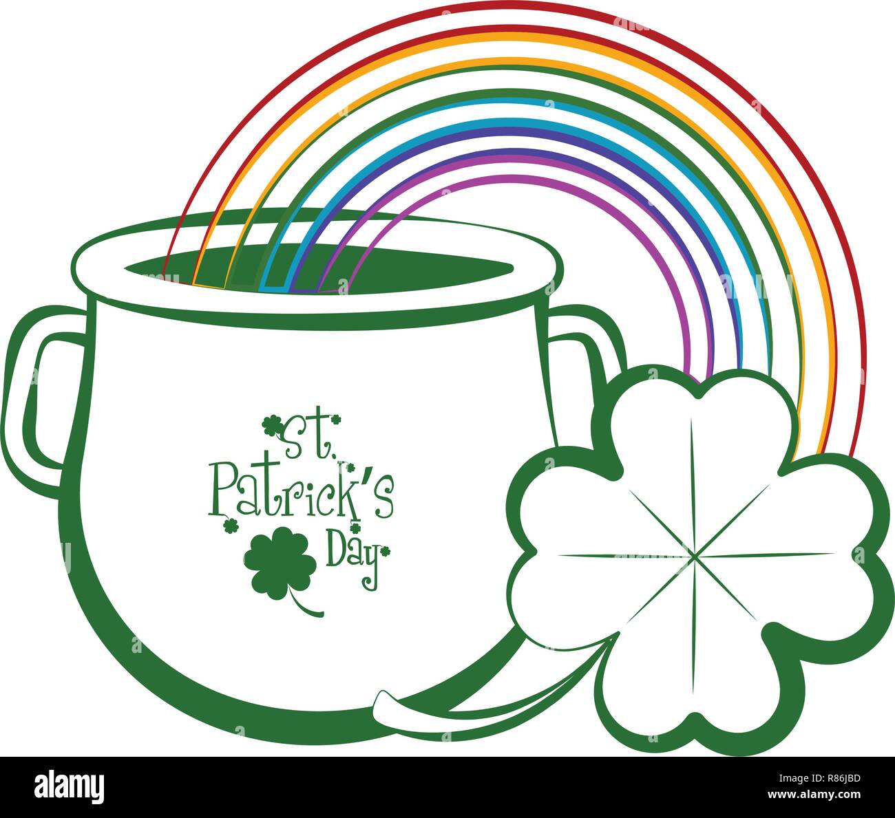Clover pot Stock Vector Images - Alamy