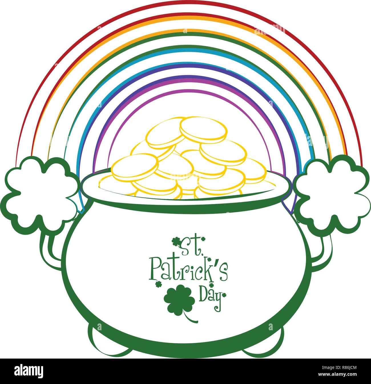 Gold of pot Stock Vector Images - Alamy