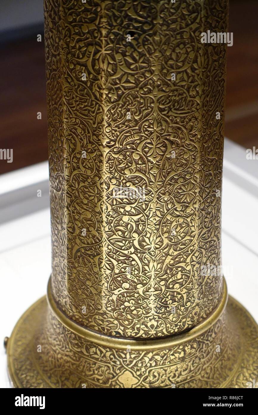 Candlestick made by 'Abd ol-Vahhab b. Elah-Dad for Sheykh Abo'l-Hasan b ...