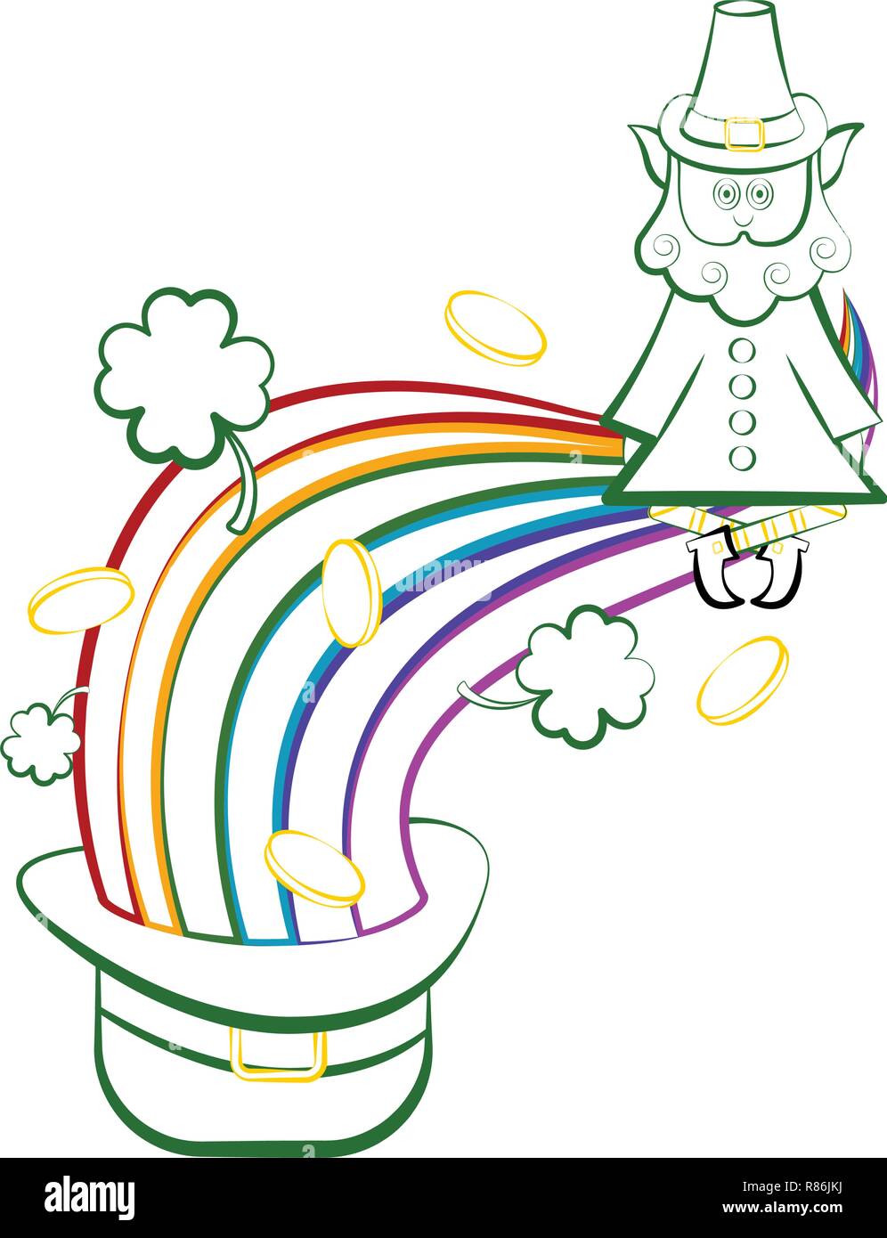 Green elf hat saint Cut Out Stock Images & Pictures - Alamy