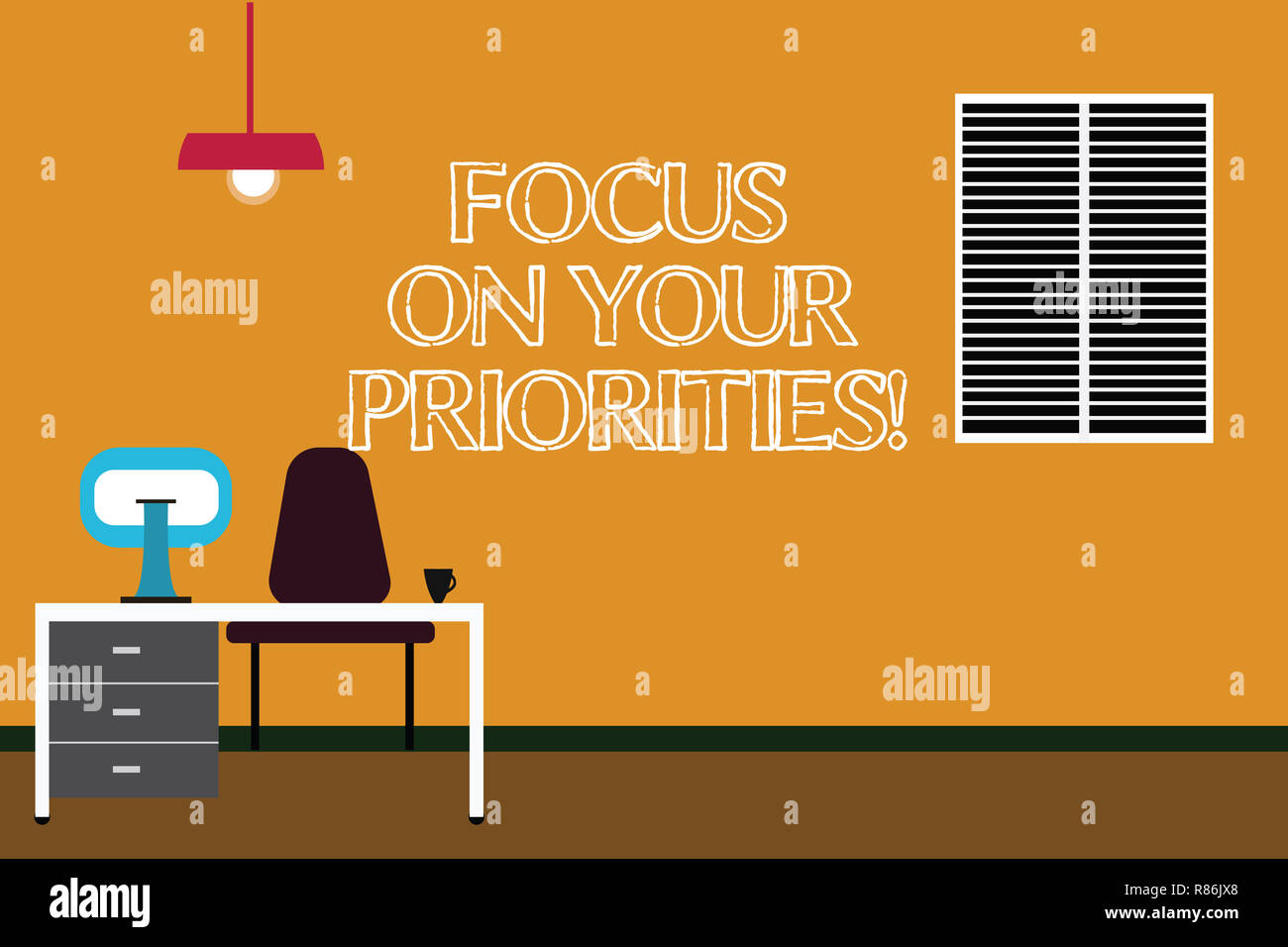 Writing note showing Focus On Your Priorities. Business photo ...