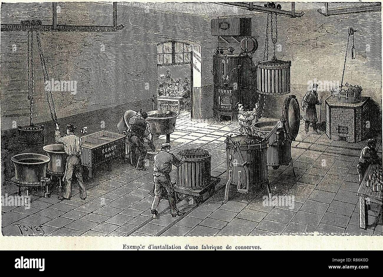 Canned food factory (1898 Stock Photo - Alamy