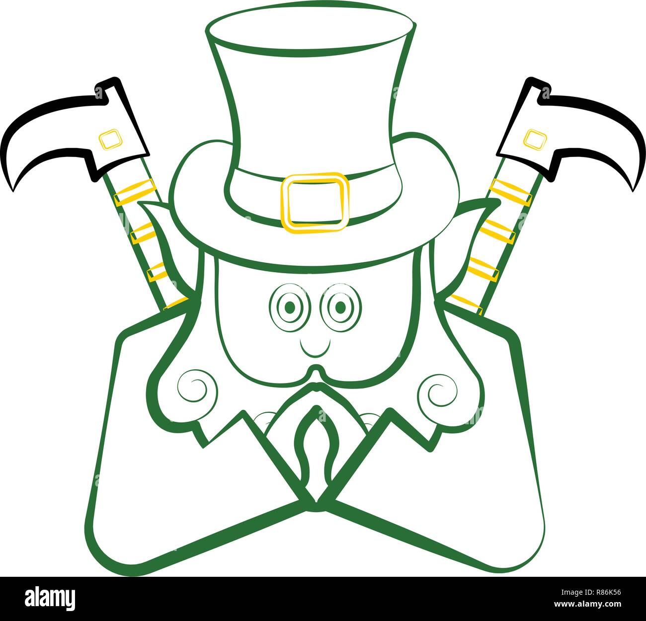 Sketch of a irish elf Stock Vector Image & Art - Alamy