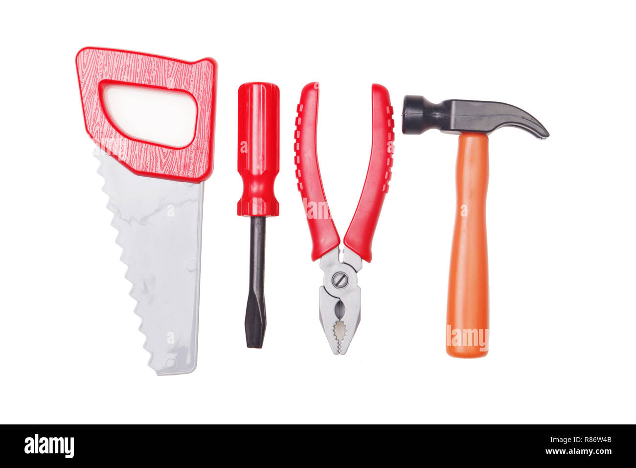 Different Work tools isolated on white Stock Photo - Alamy