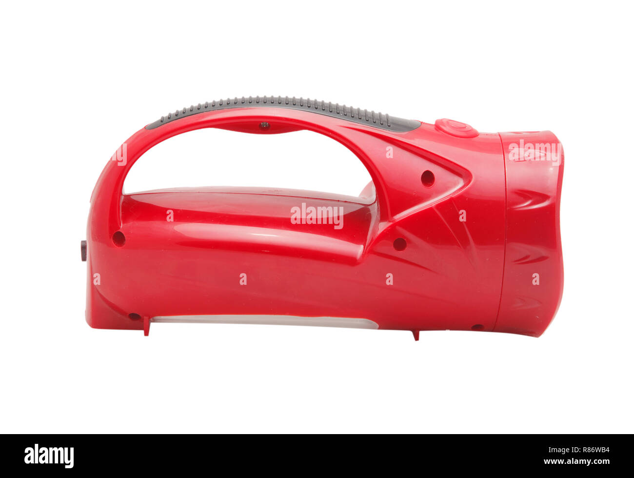 Red torch light on white background Stock Photo - Alamy