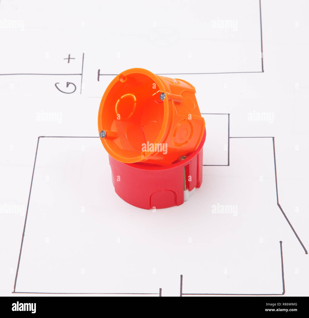 repair of electrical installation in the house and wires Stock Photo ...