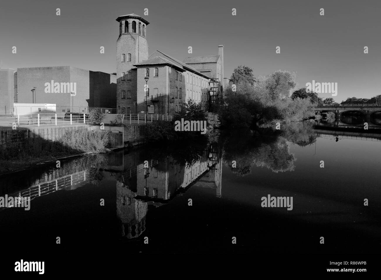 The Silk Mill, a World Heritage Site on the river Derwent, Derby City ...