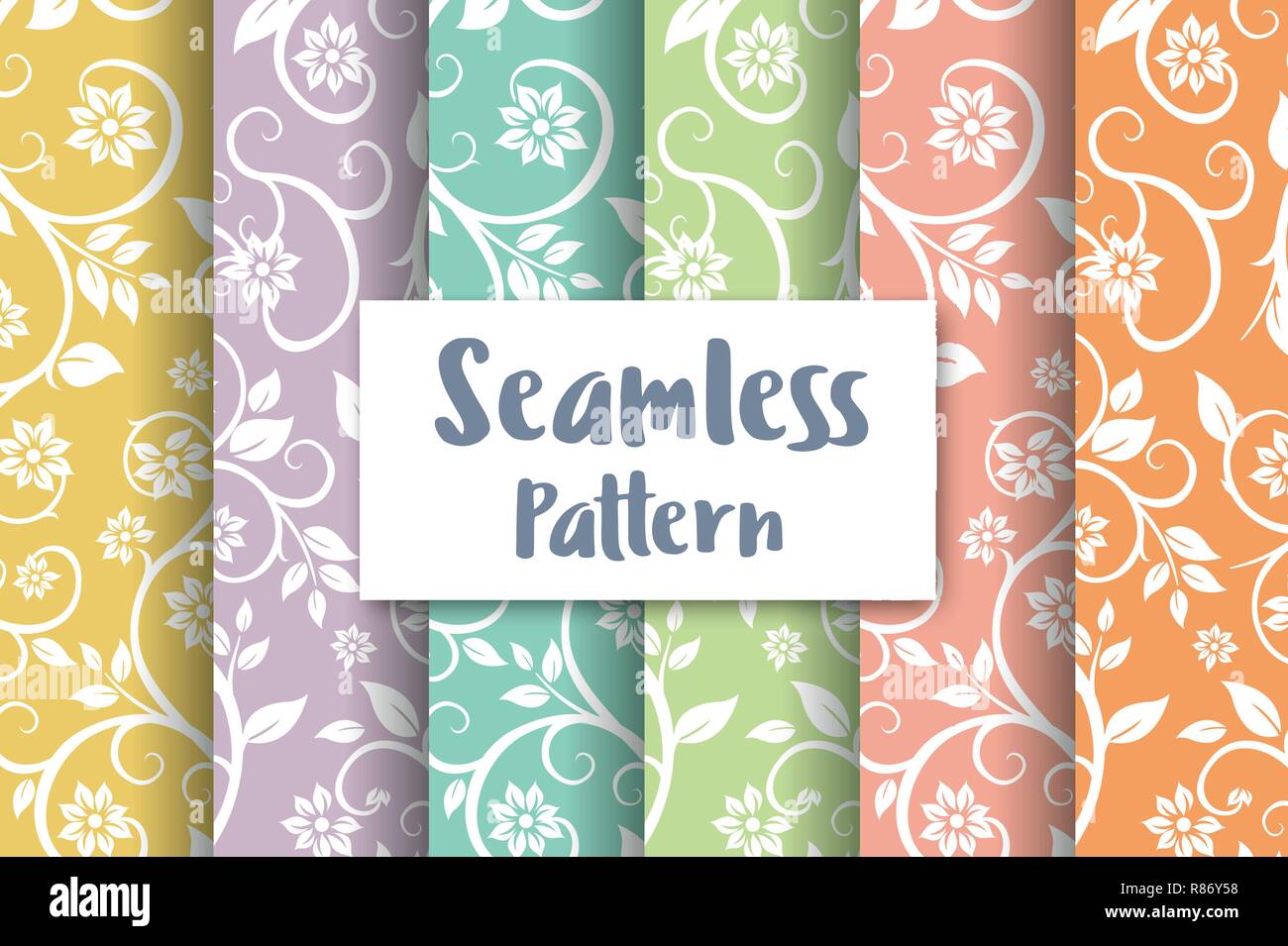 Seamless floral pattern repeating tiles backdrop background Stock ...