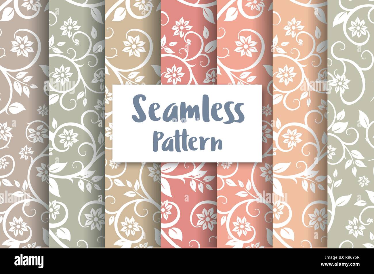 Seamless floral pattern repeating tiles backdrop background Stock ...