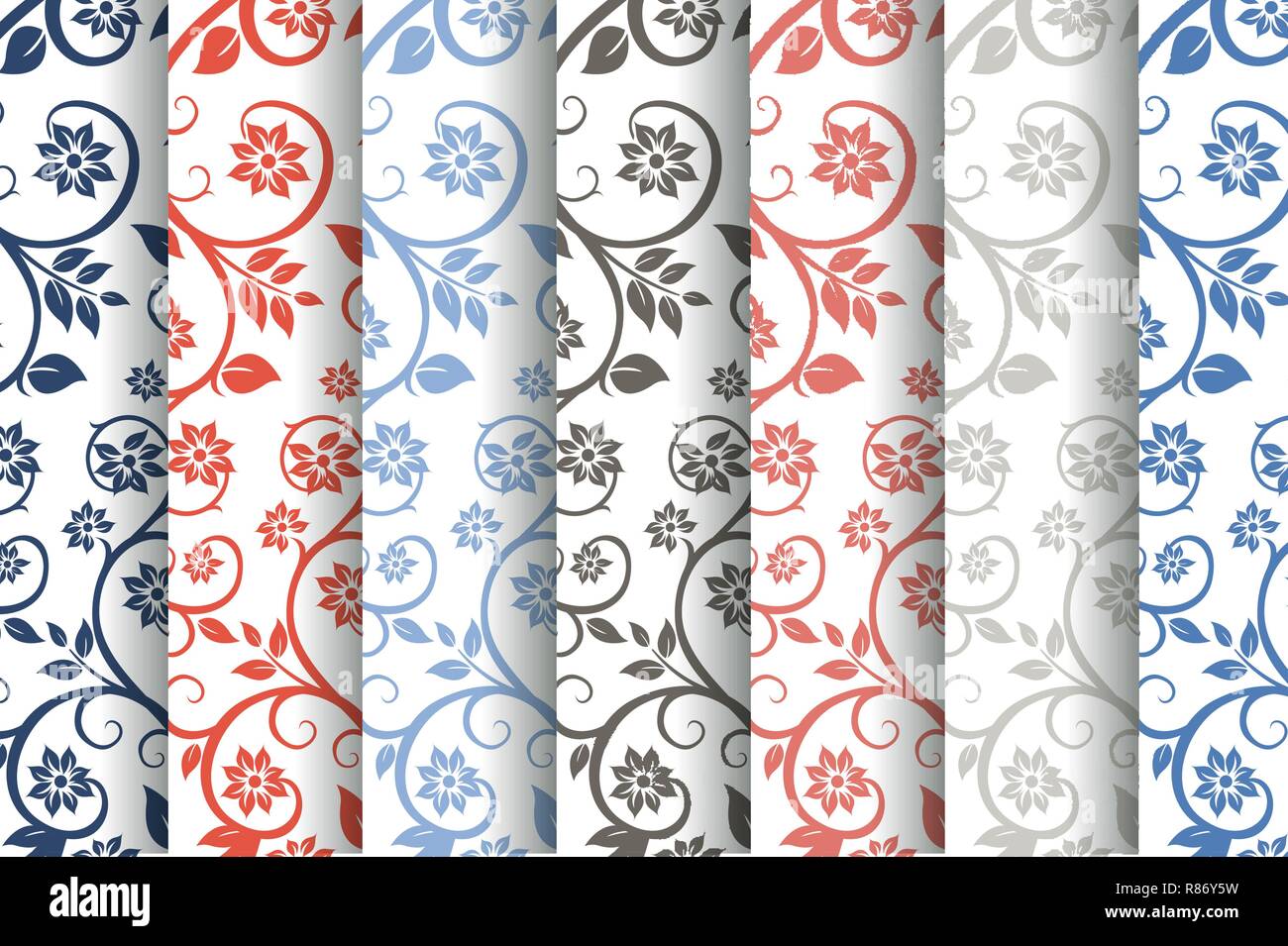 Seamless floral pattern repeating tiles backdrop background Stock ...