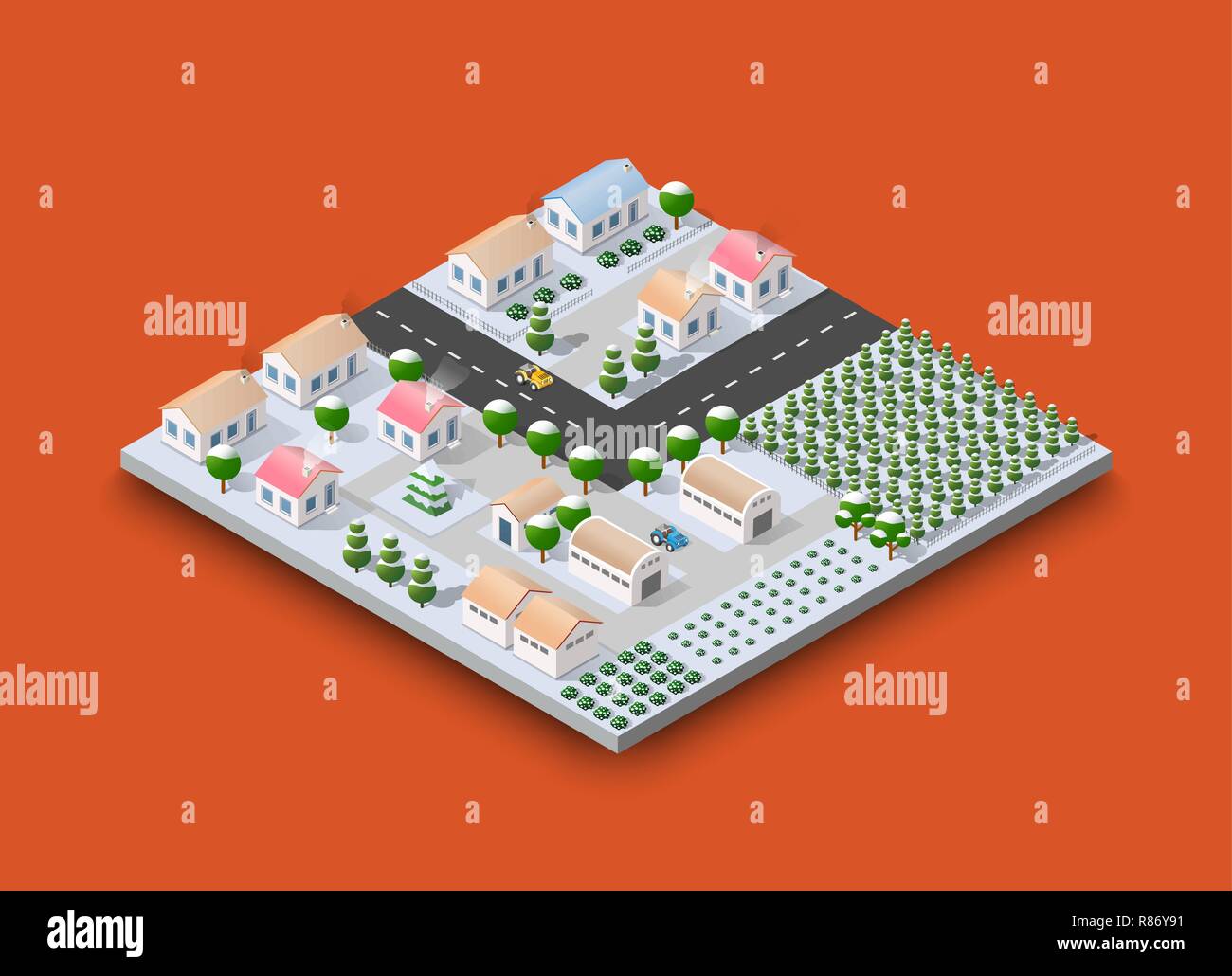 City module creator isometric concept of urban infrastructure business ...