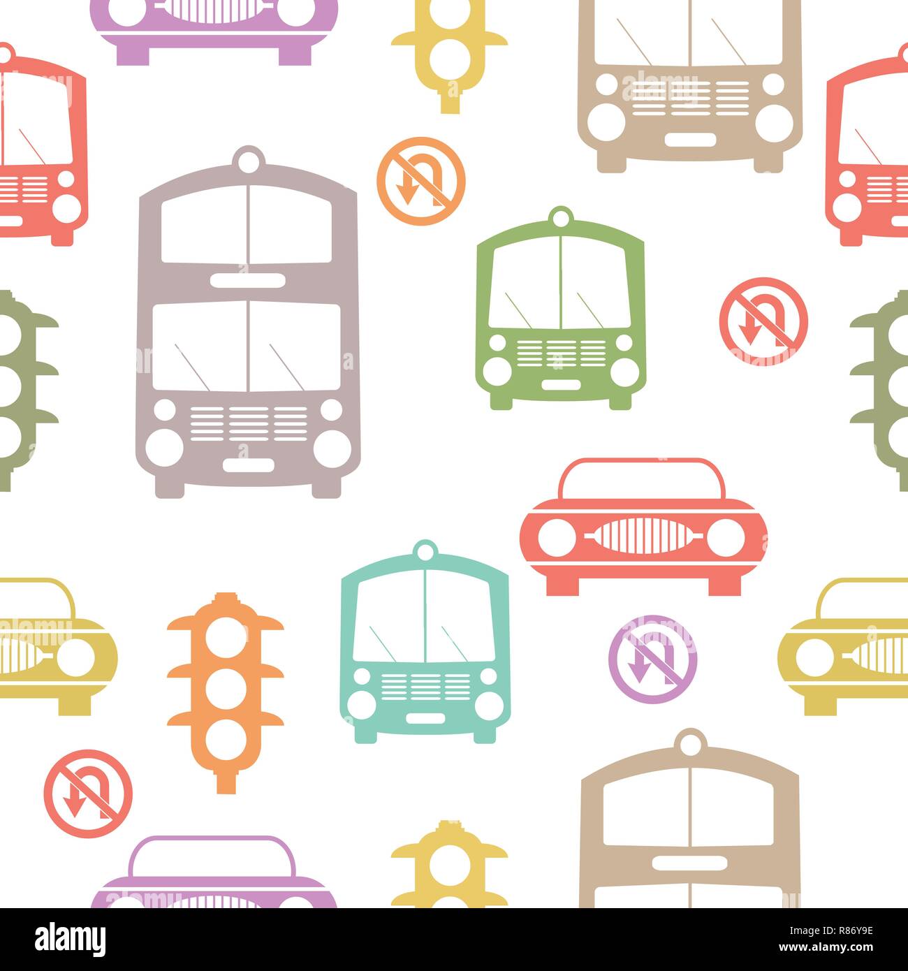 Seamless Cars pattern repeating tiles backdrop background Stock Vector ...