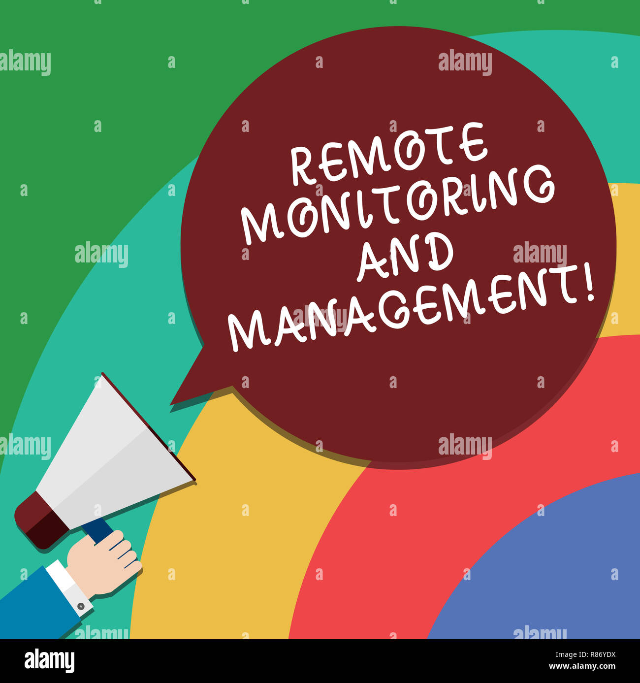Handwriting text Remote Monitoring And Management. Concept meaning Long ...