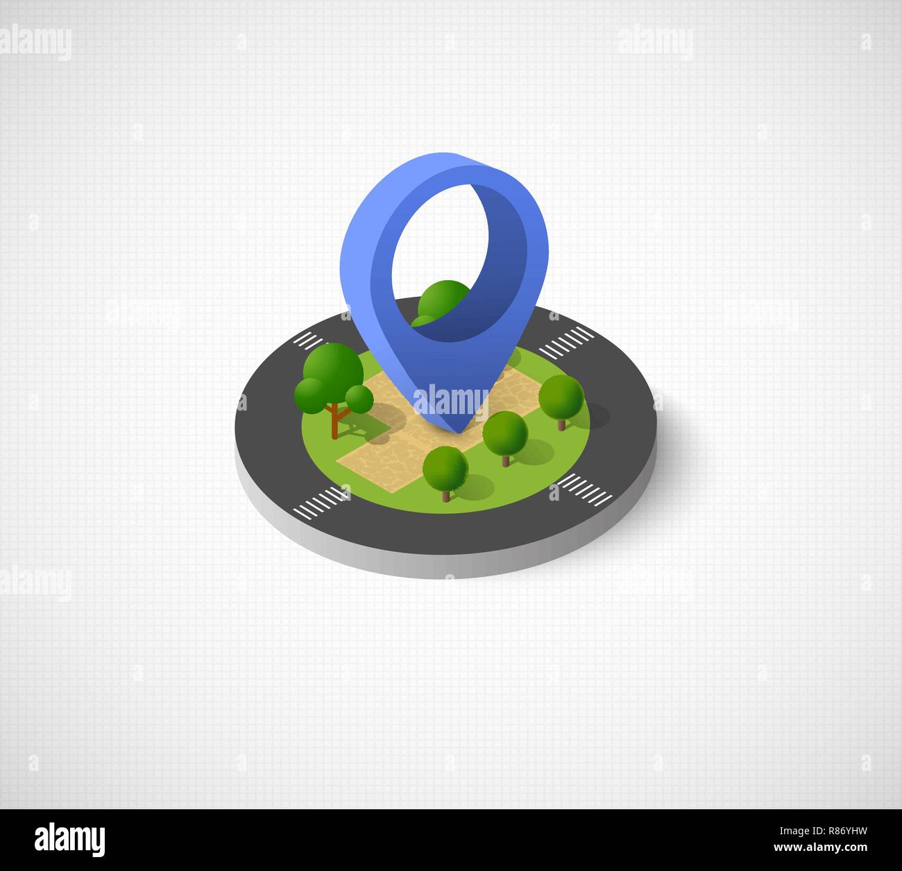 Isometric vector icon illustration of a modern city dimensional views ...