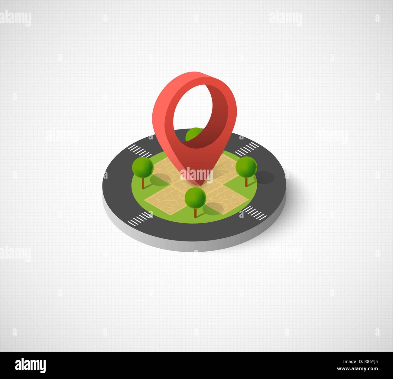 Isometric vector icon illustration of a modern city dimensional views ...