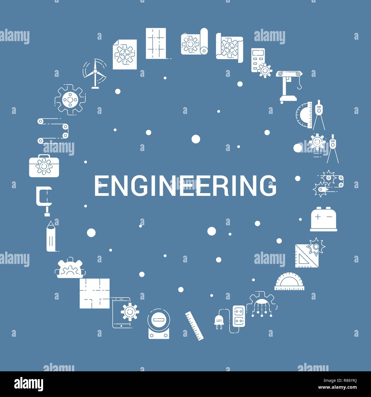 Factory production process icons infographic hi-res stock photography ...
