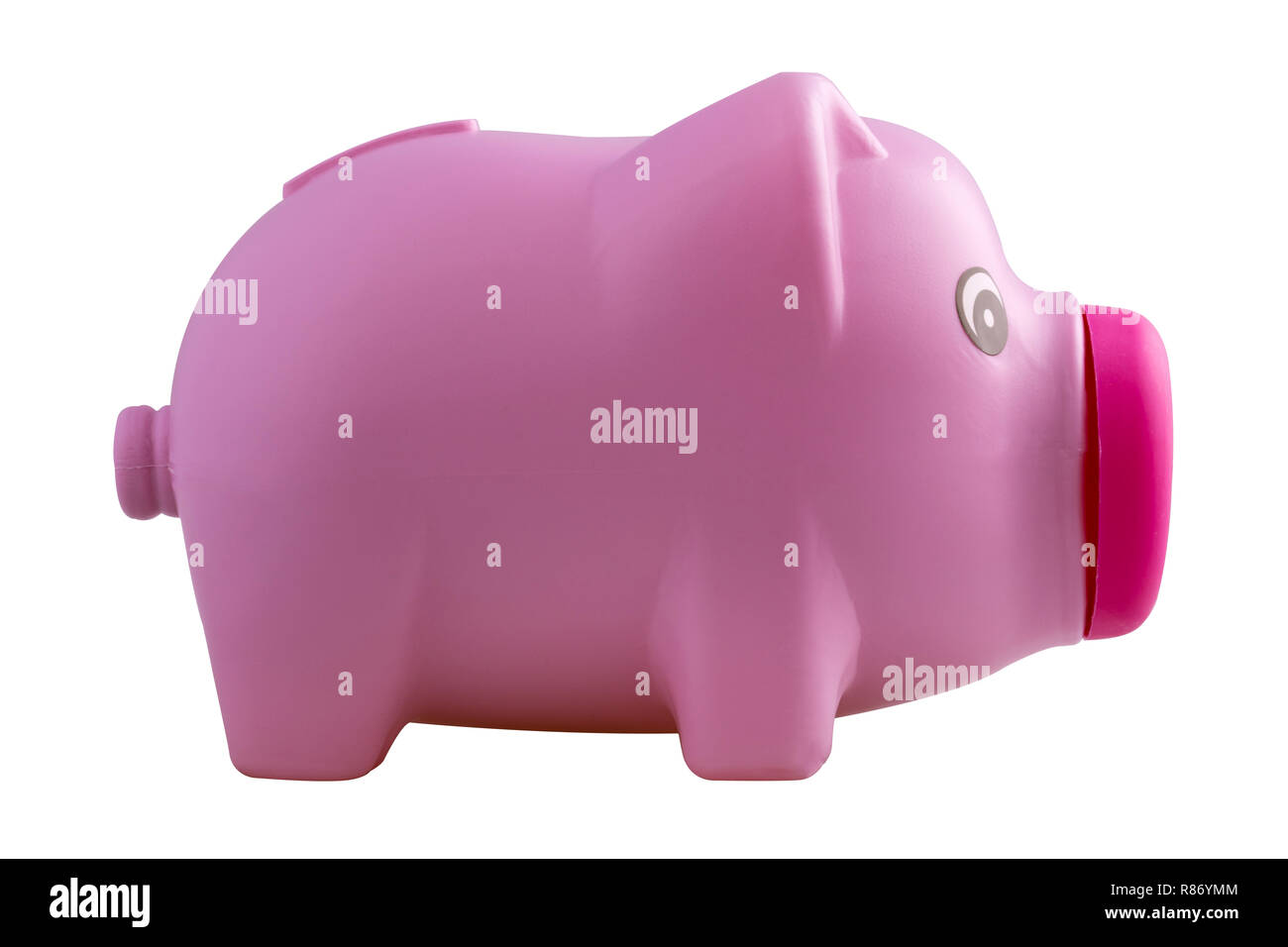 pink piggy bank isolated on white background Stock Photo - Alamy