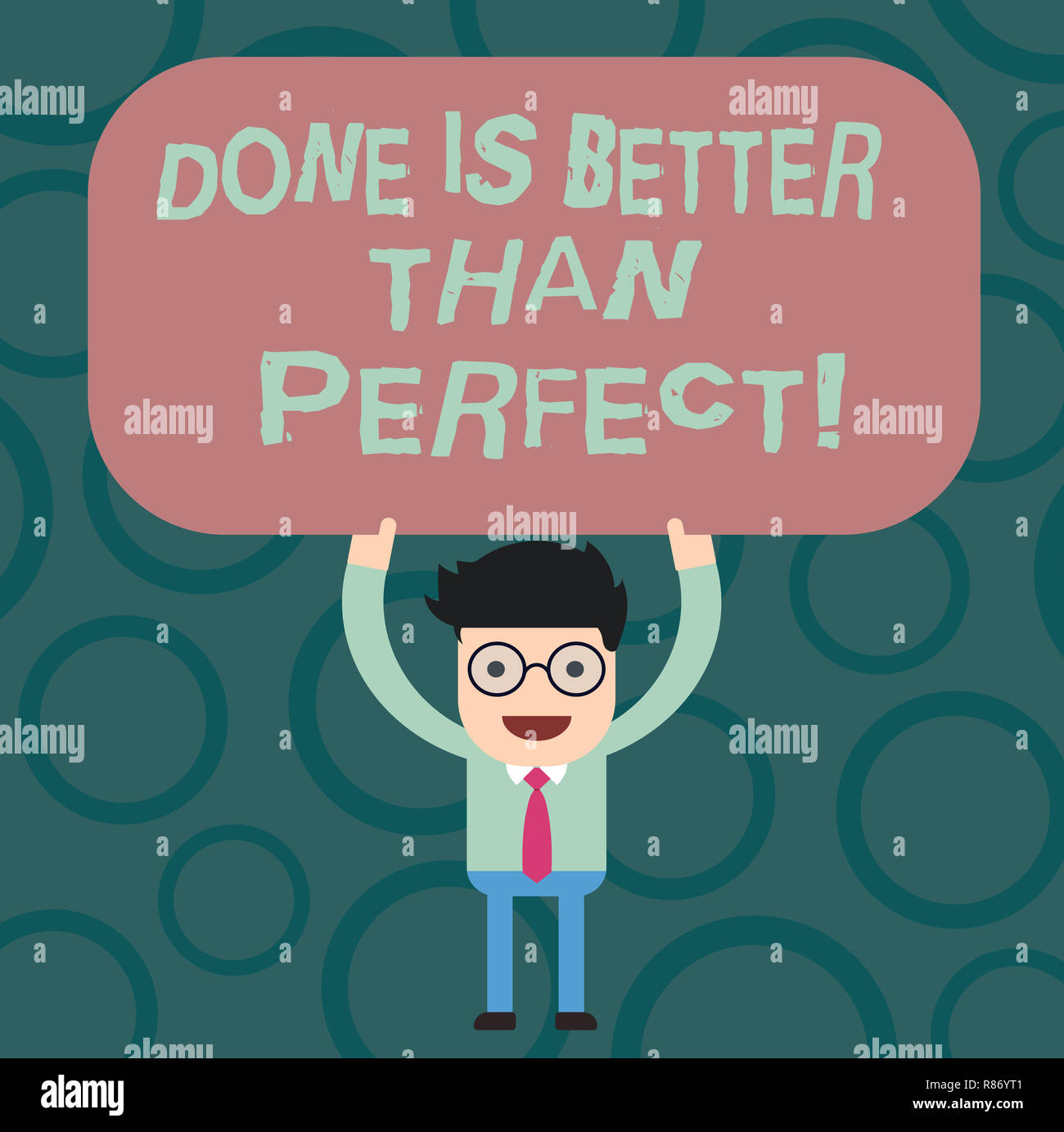 Text sign showing Done Is Better Than Perfect. Conceptual photo Do not ...