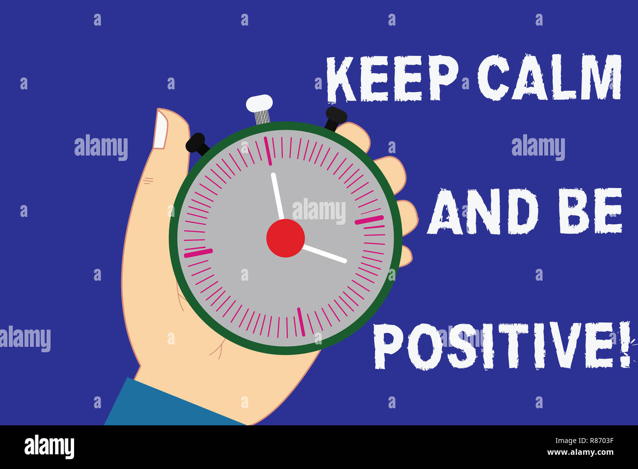 Writing note showing Keep Calm And Be Positive. Business photo ...
