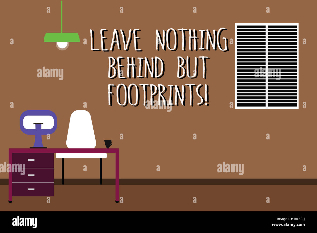 Word writing text Leave Nothing Behind But Footprints. Business concept ...