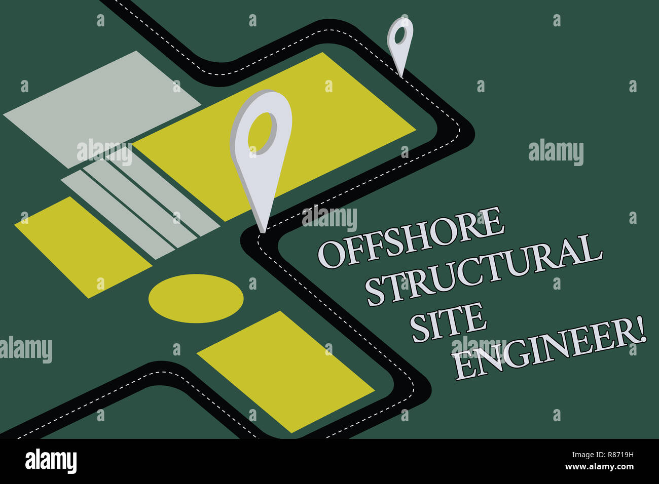 Conceptual hand writing showing Offshore Structural Site Engineer ...