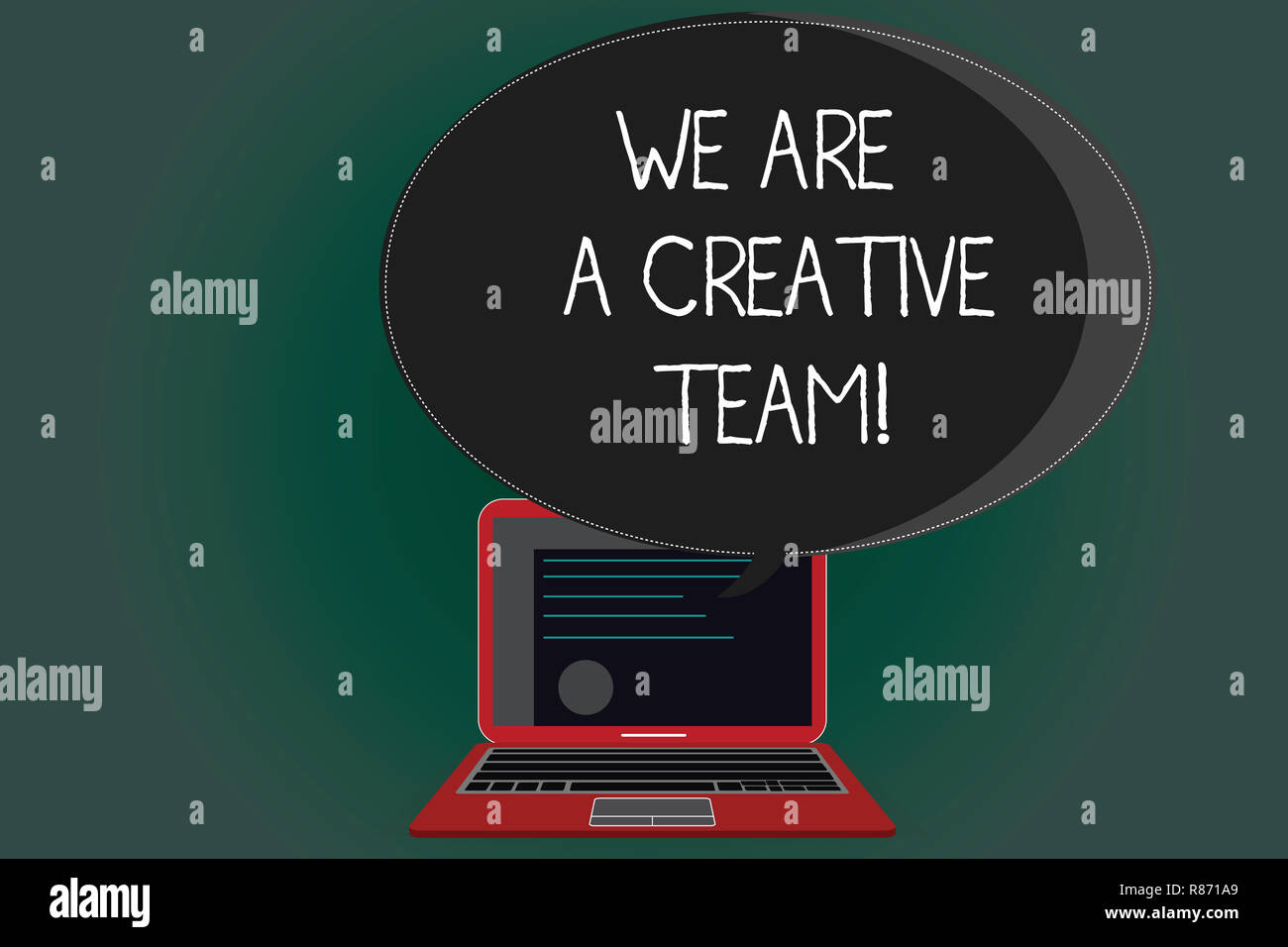 Handwriting text writing We Are A Creative Team. Concept meaning ...