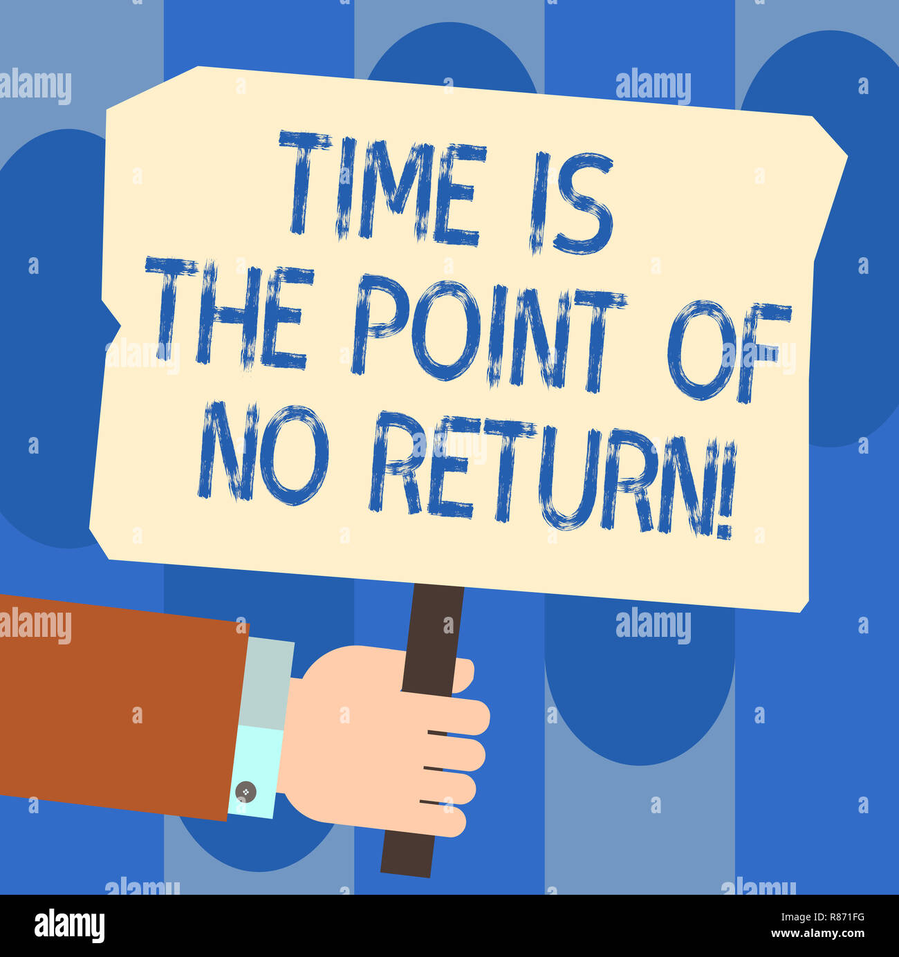 Writing note showing Time Is The Point Of No Return. Business photo ...