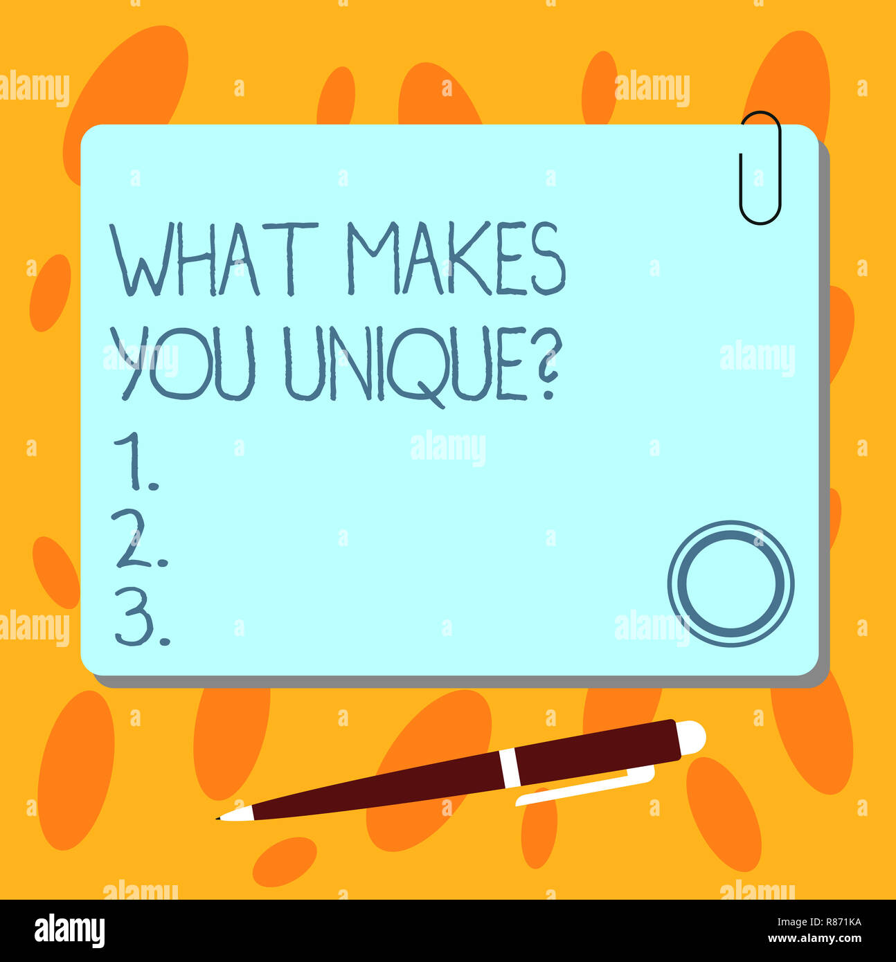 Text sign showing What Makes You Unique. Conceptual photo Things that ...