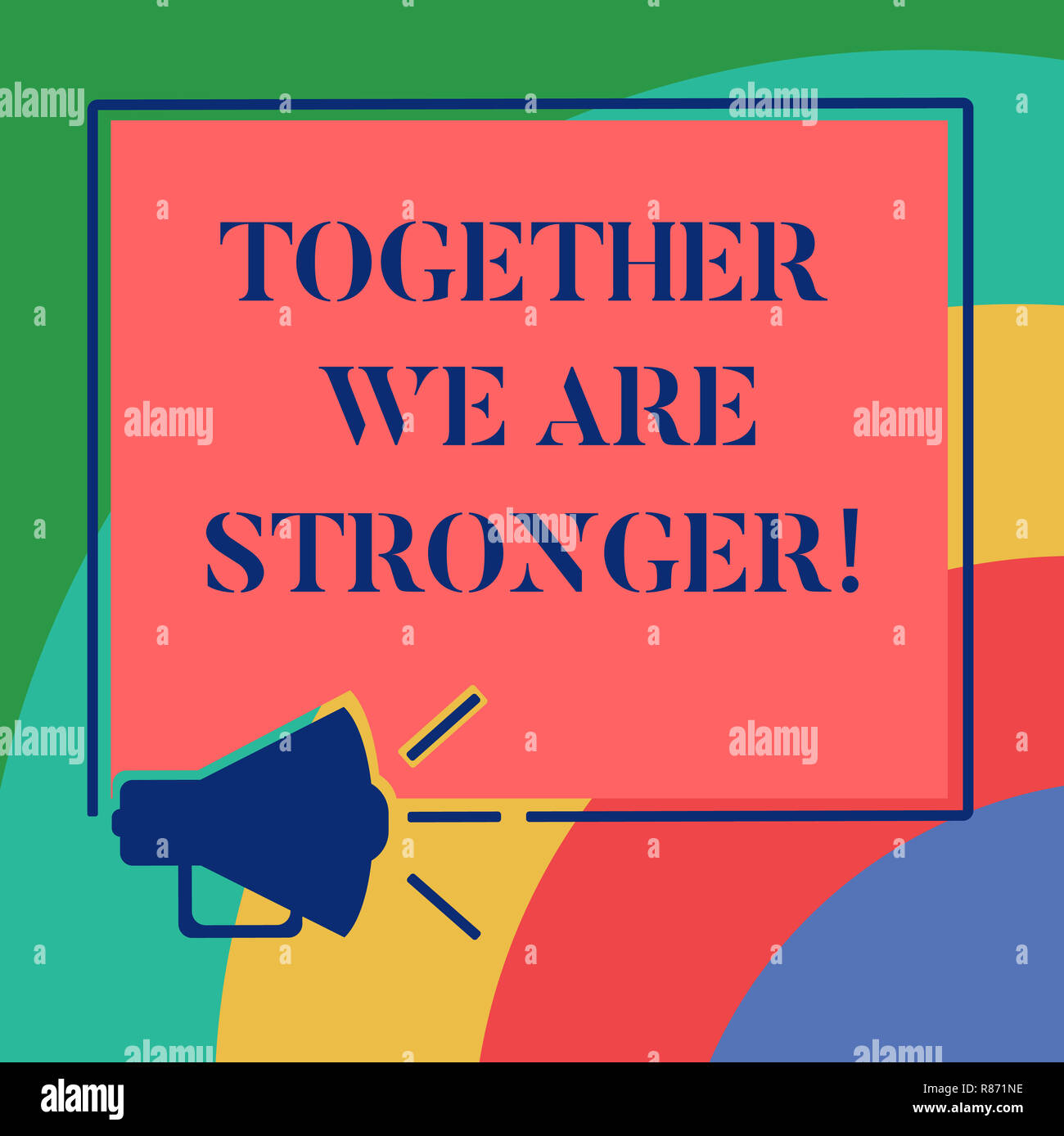 Conceptual hand writing showing Together We Are Stronger. Business ...