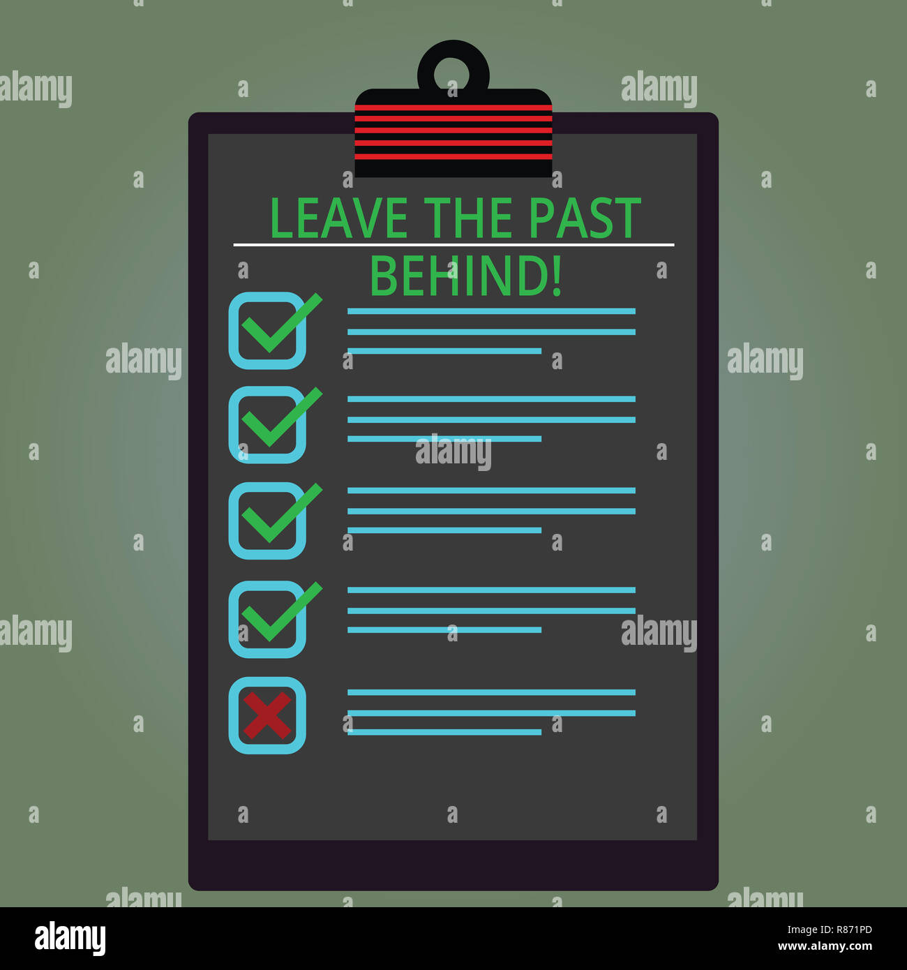 Writing note showing Leave The Past Behind. Business photo showcasing ...