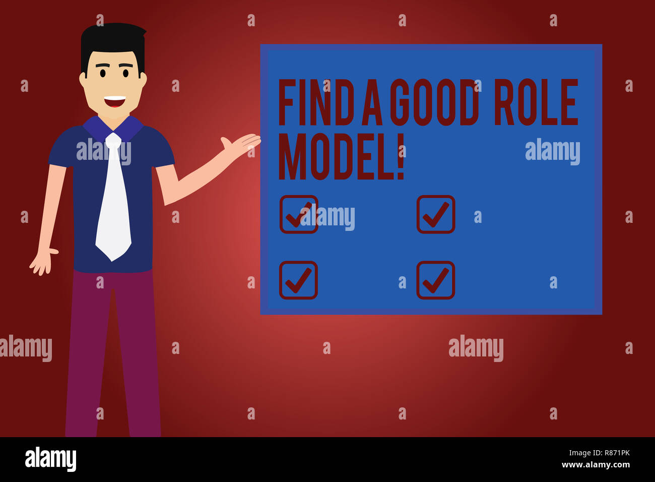 Text sign showing Find A Good Role Model. Conceptual photo Look for an ...