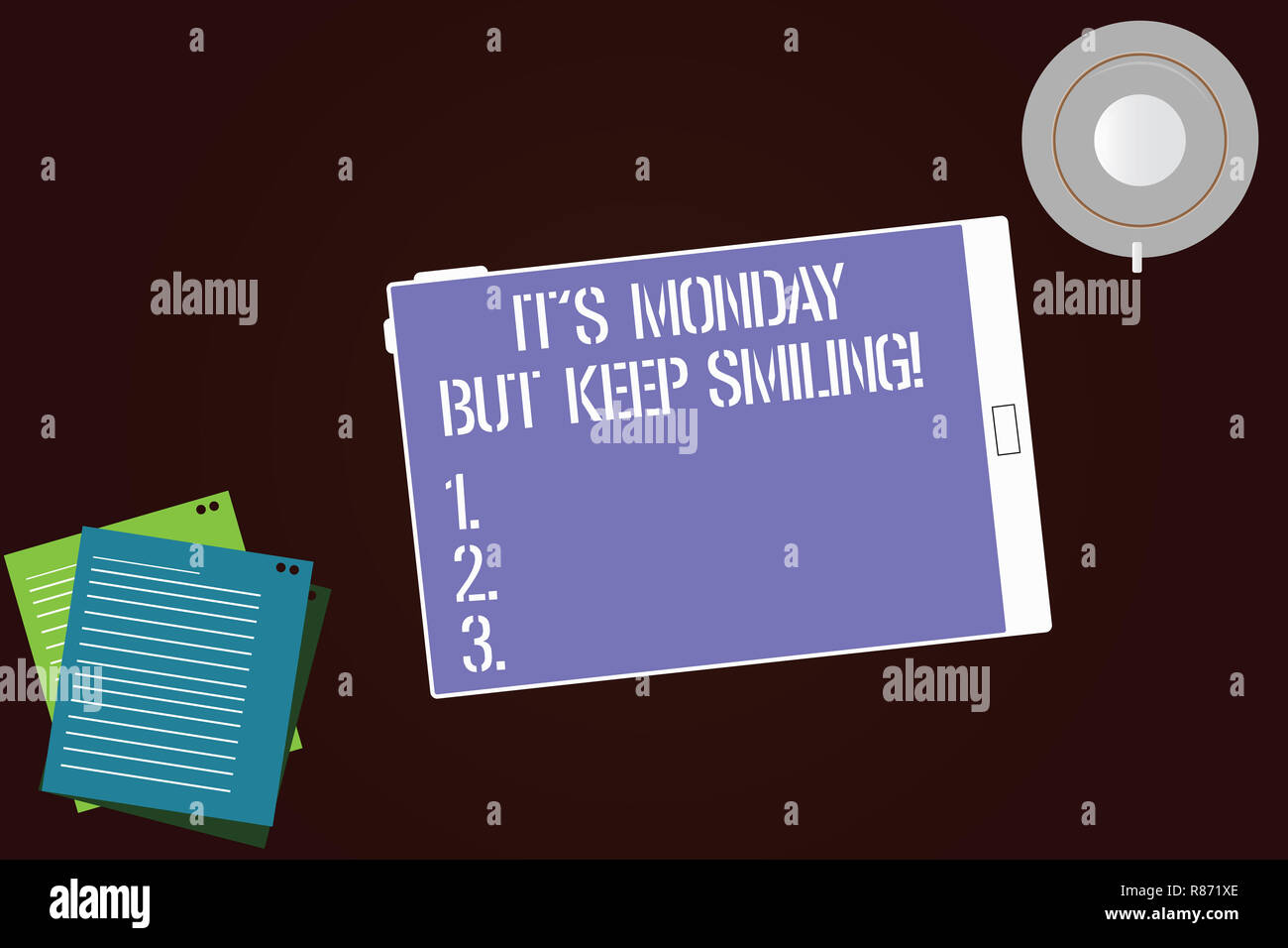 Writing note showing It S Monday But Keep Smiling. Business photo ...