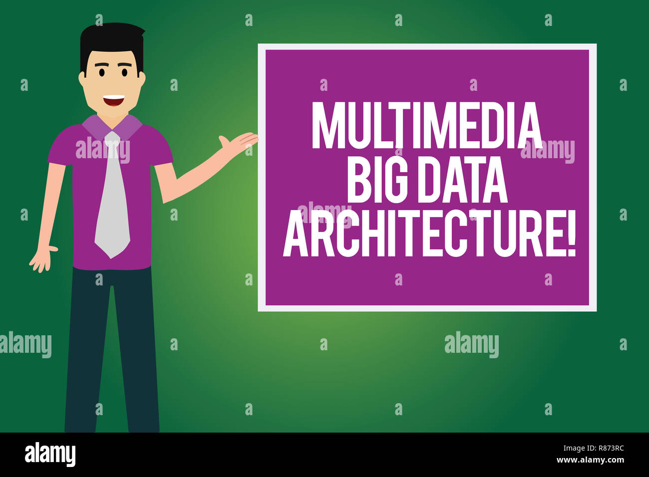 Handwriting text Multimedia Big Data Architecture. Concept meaning ...