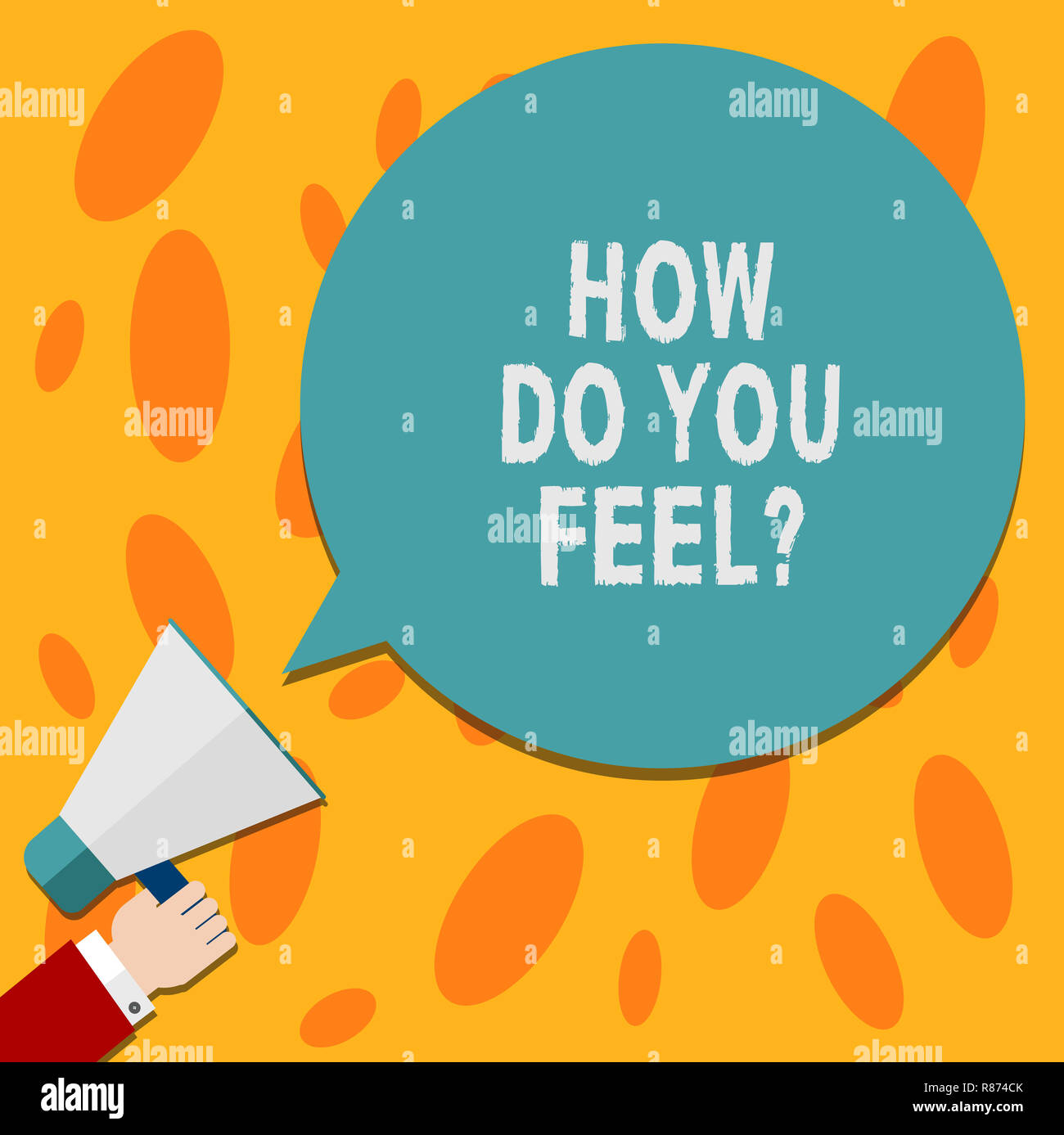 Text sign showing How Do You Feelquestion. Conceptual photo Tell us ...