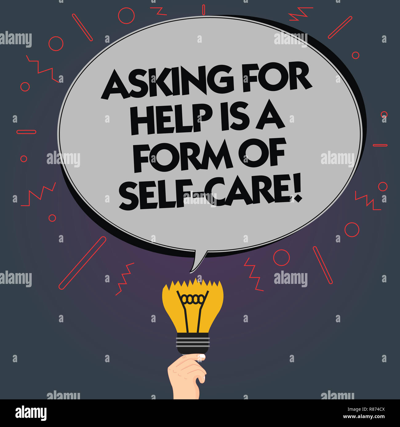 Word writing text Asking For Help Is A Form Of Self Care. Business ...