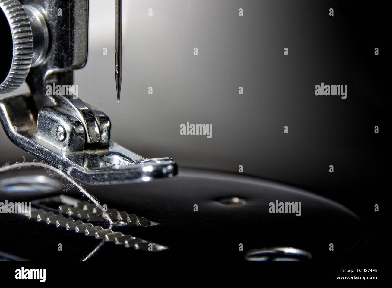 Get Needled: Macro photograph of part of a 1940's sewing machine. Sharp ...